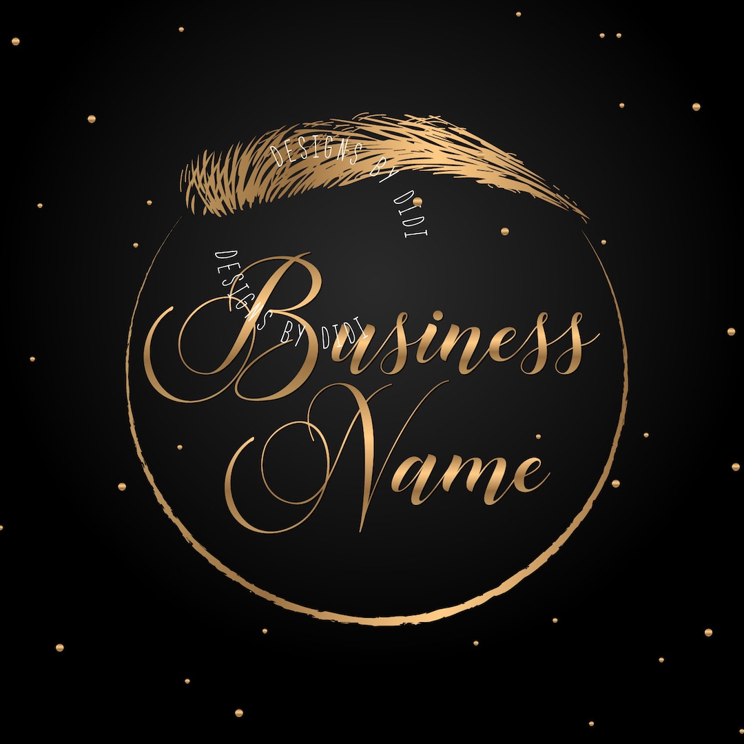 Brow Custom Logo Design ,brow Logo, Microblading Logo, Gold Black Brow ...