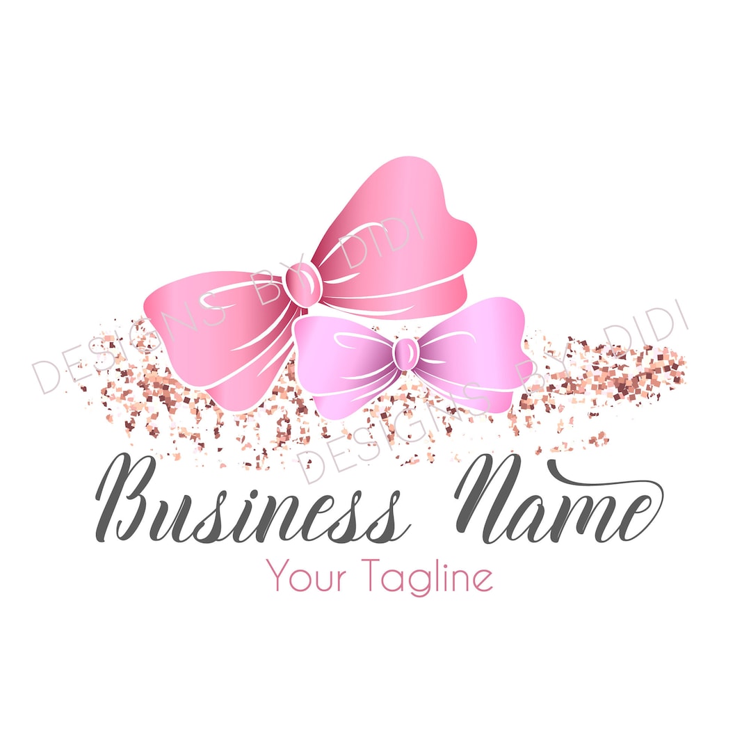 Bows Logo, Boutique Logo Hair Bow, Custom Logo Design, Graphic Design ...