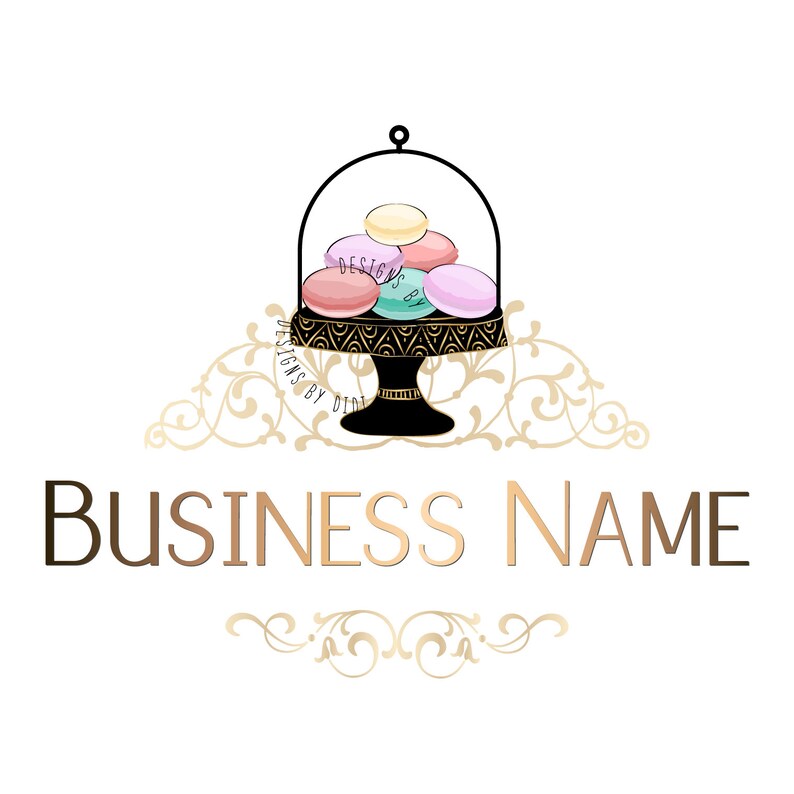Macaroons Logo Bakery Logo Design Sweets Logo Design Gold - Etsy