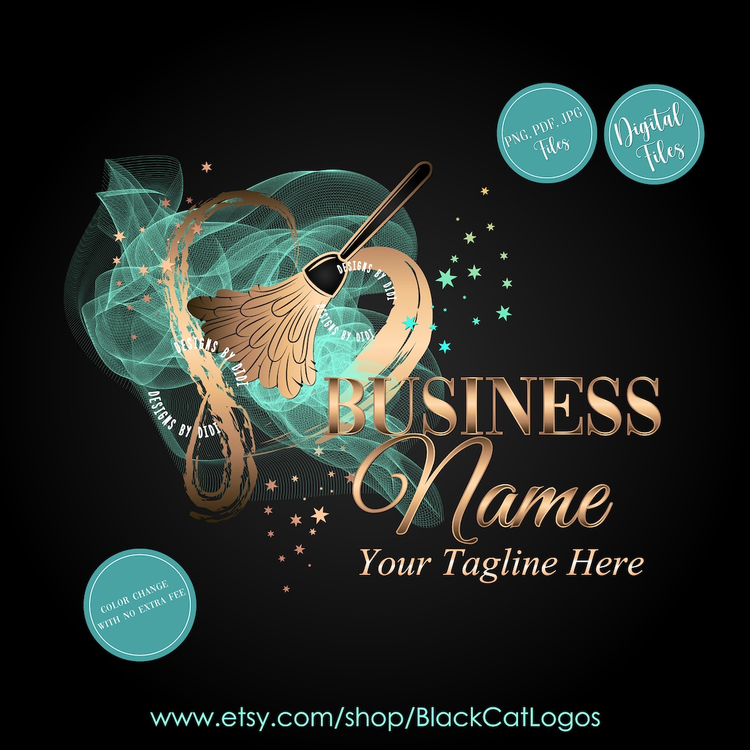 Cleaning Service Logo, Maid Service, Housekeeping Logo, Gold Duster ...