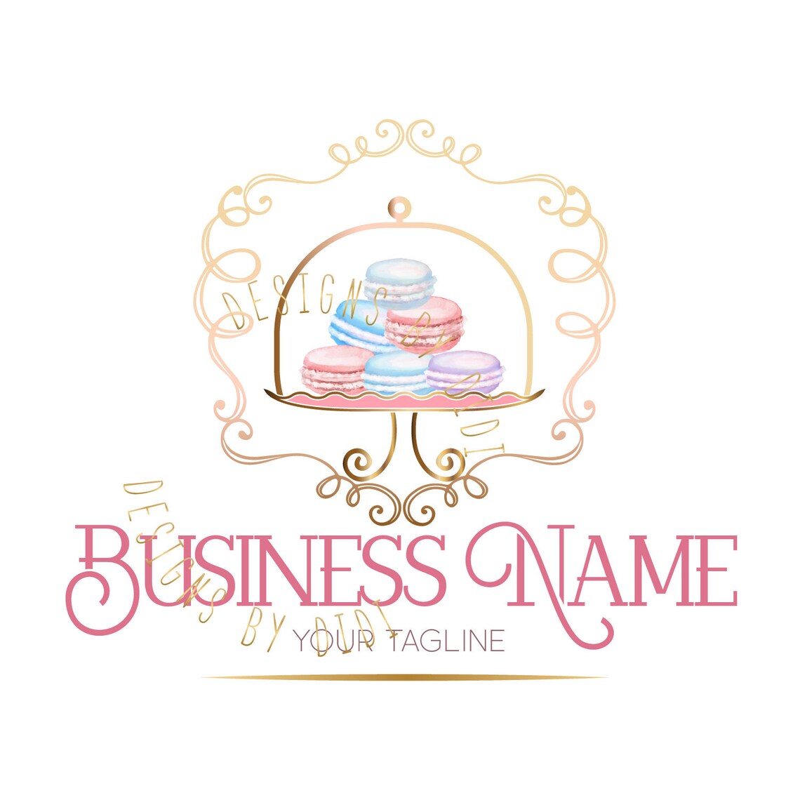 Macaroons Logo Bakery Logo Design Sweets Logo Design Gold | Etsy