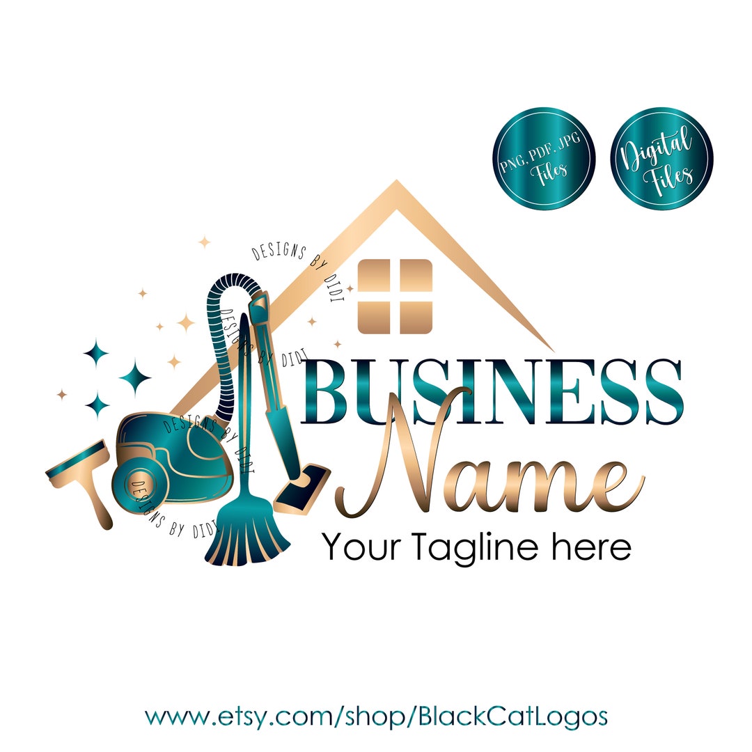 House Cleaning Logo, Residential Cleaning Service Logo, Vacuum Cleaner ...