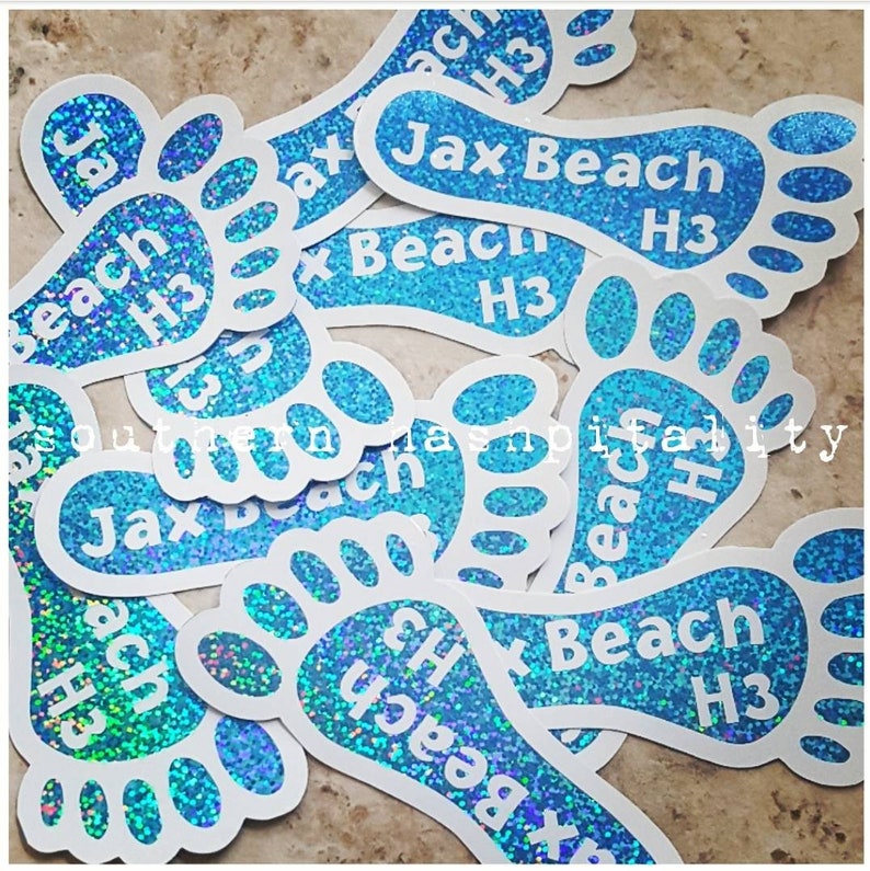 5 inch Hash Foot Personalized Stickers | Etsy