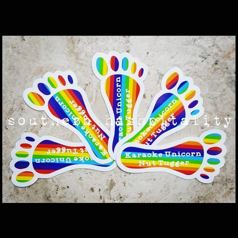 5 Inch Hash Foot Personalized Stickers | Etsy