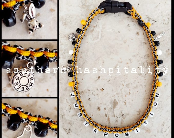 Option3 - Custom Made Paracord Hash House Harriers Necklaces (glass ...