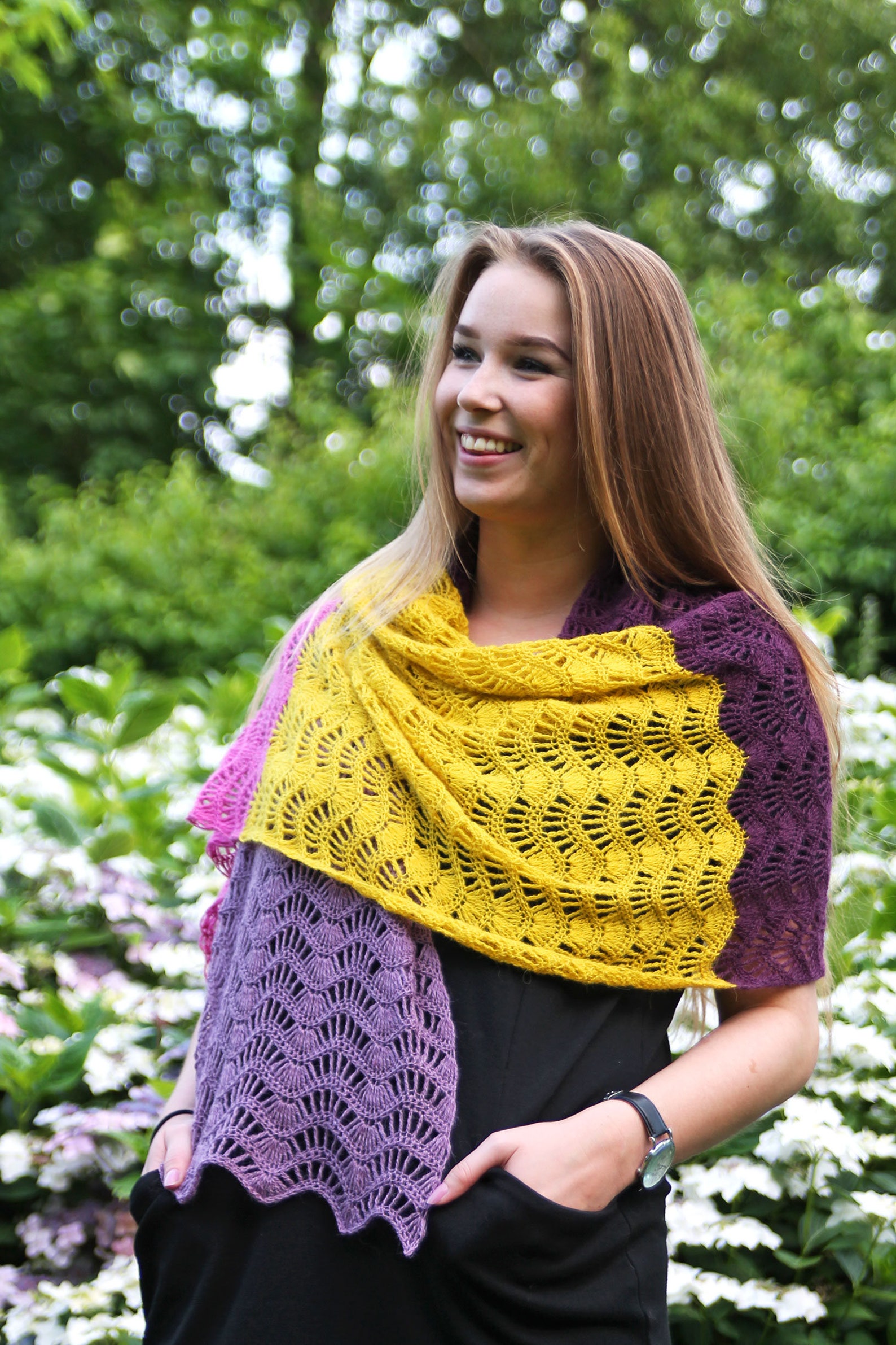 CROCHET PATTERN Crochet Shawl Feather and Fan Shawl - Etsy
