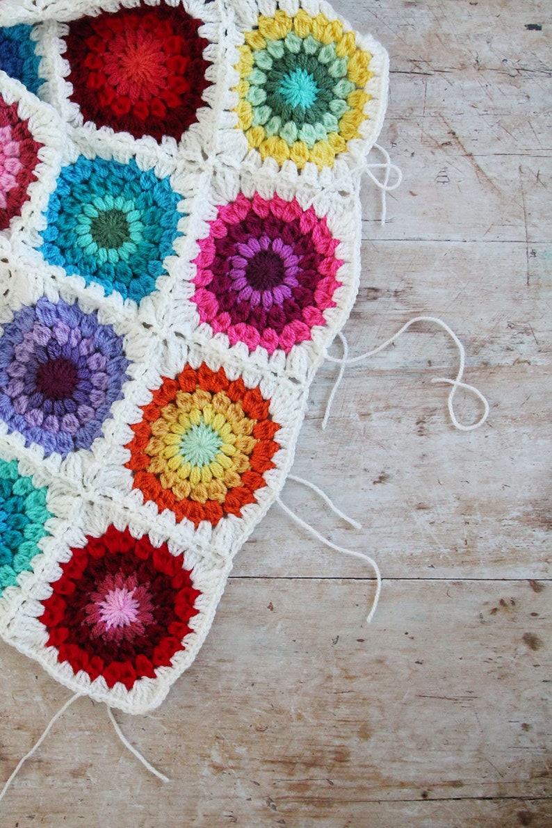 CROCHET PATTERN Colour Wheel Blanket Crochet Blanket | Etsy