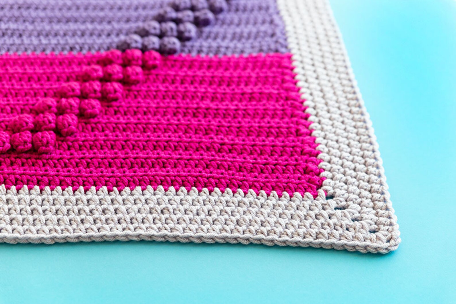 Bobble Track Crochet Baby Afghan Pattern – Modern Play Blanket (PDF ...