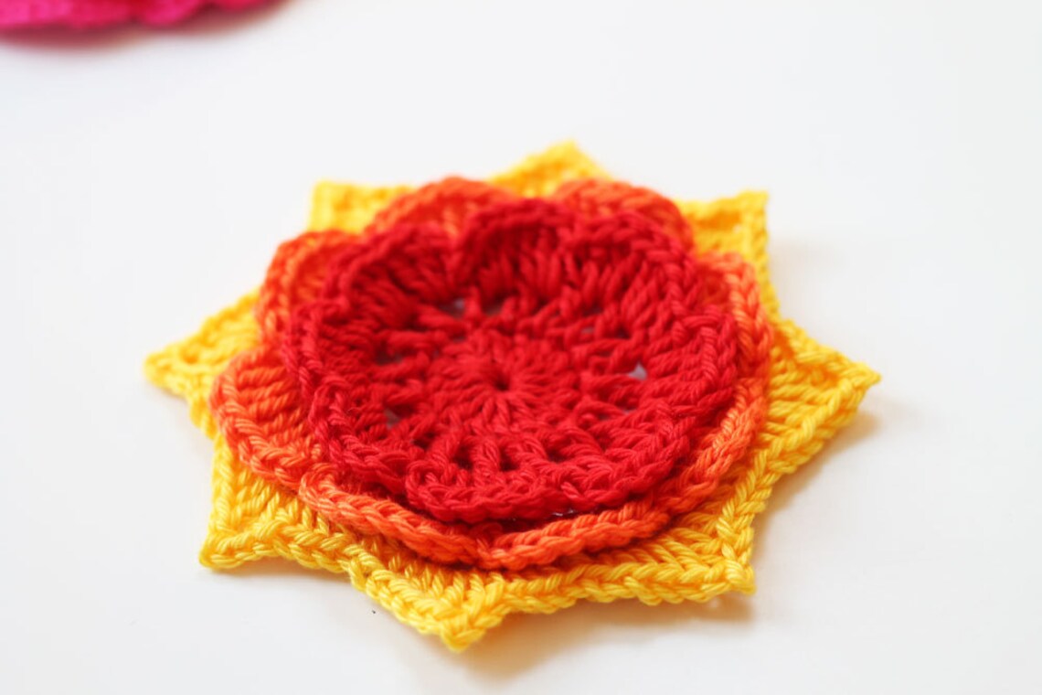 CROCHET PATTERN Flower Power Instant Download Colourful - Etsy