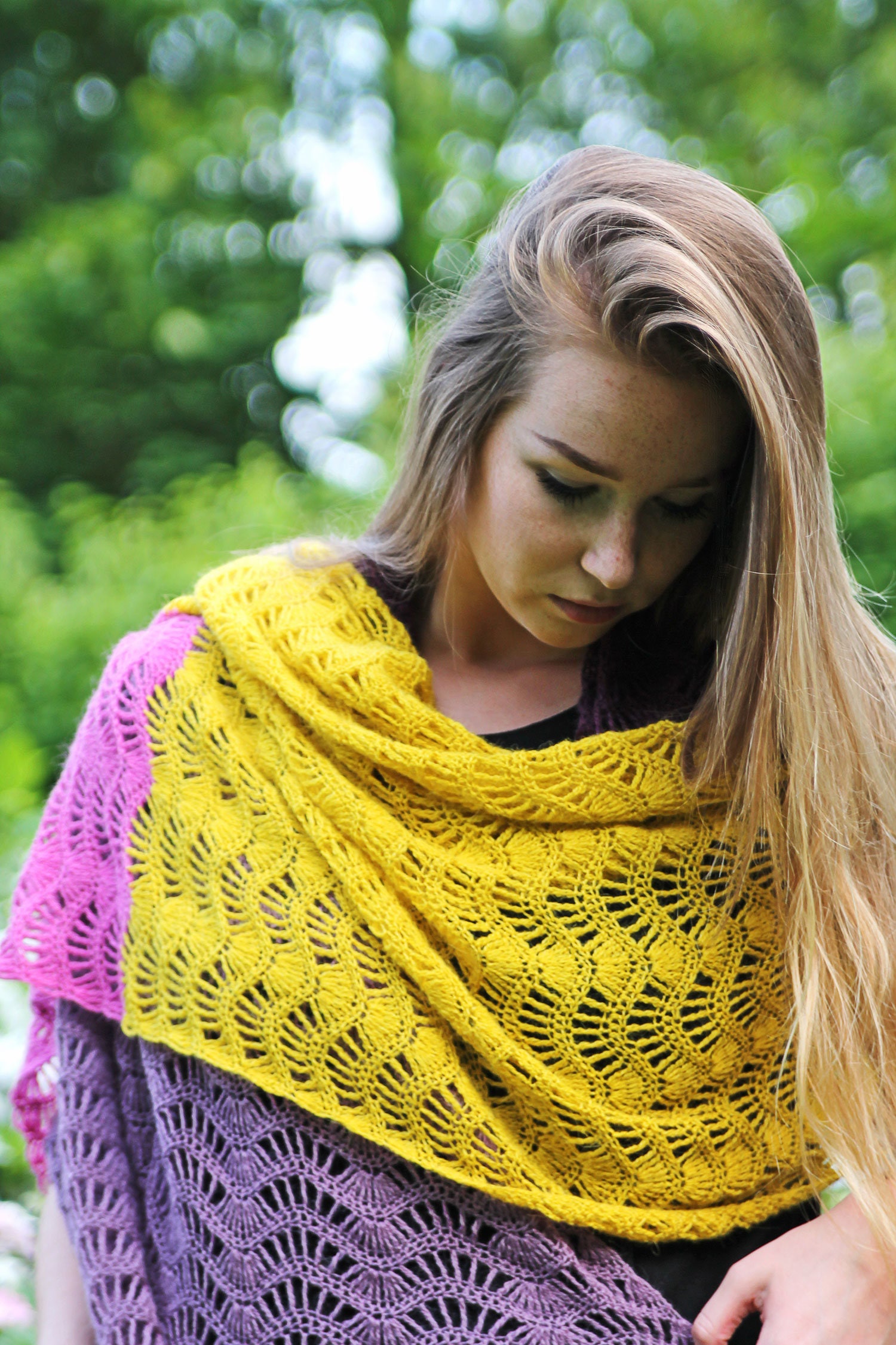 Crochet Feather & Fan Shawl Pattern – Delicate Lace Wrap (PDF Pattern ...