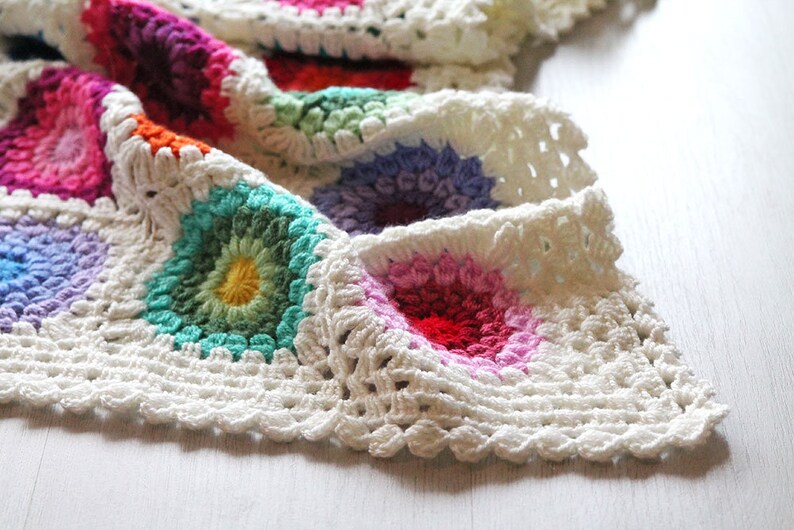 CROCHET PATTERN Colour Wheel Blanket Crochet Blanket | Etsy