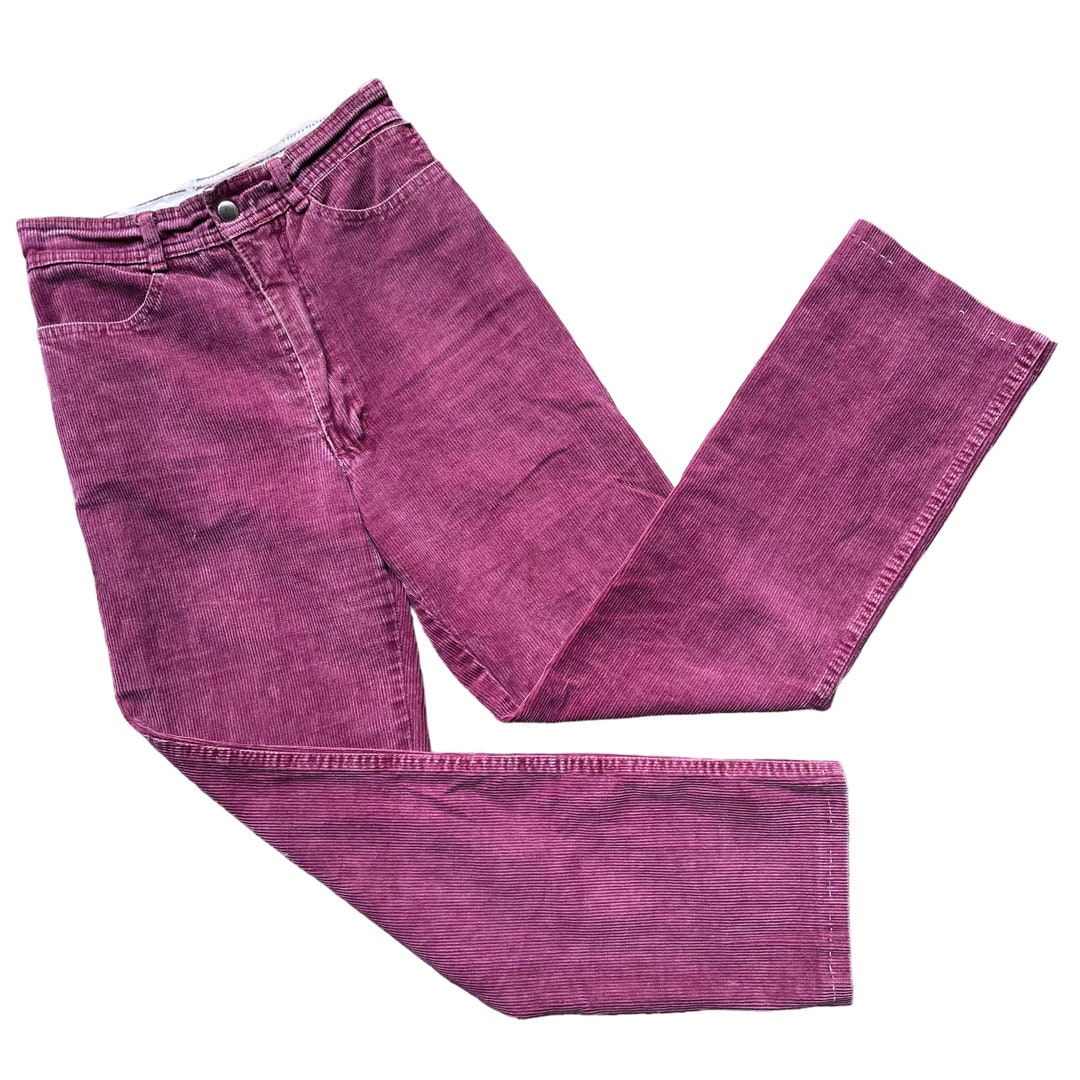 Vintage Faded Burgundy Corduroy Pants / 1970s Retro Cord Trousers ...