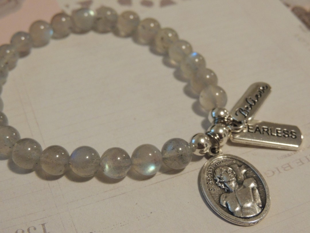 St Sebastian, Protect Us Medal With Believe & Fearless Charms ...