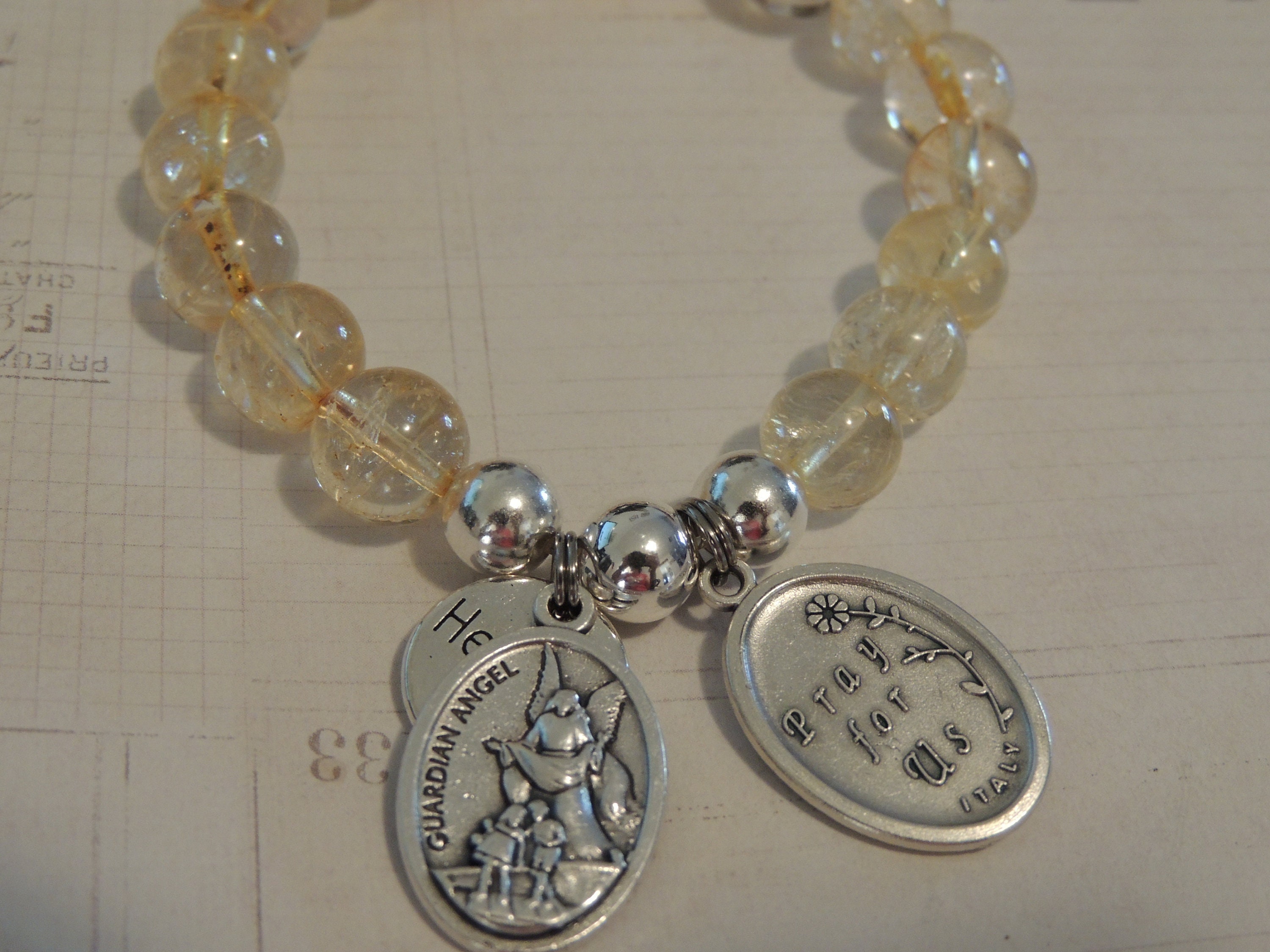 St Raphael Archangel Healing Saint Citrine Crystal Gemstone - Etsy