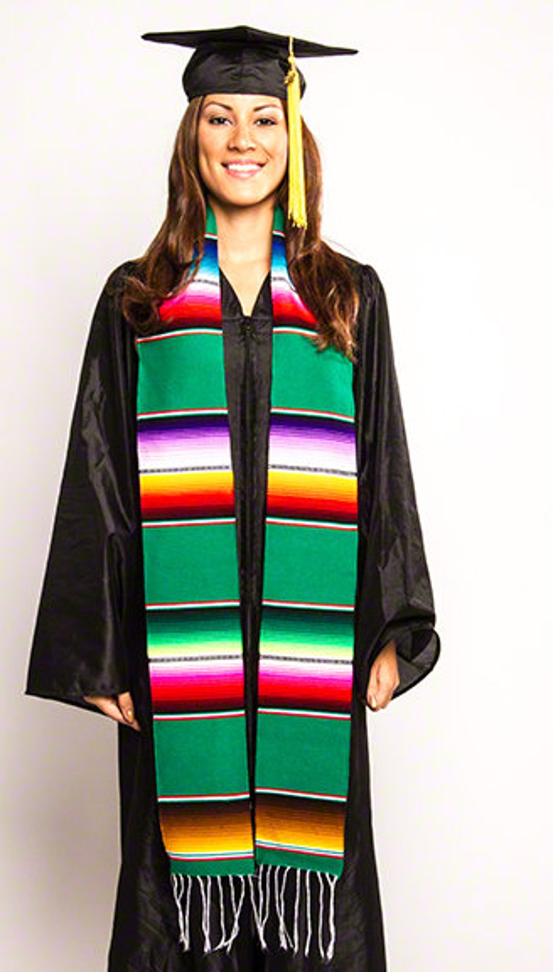 Green Mexican Serape Stole - Etsy