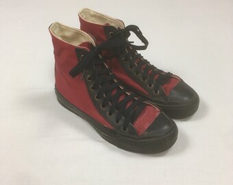 Vintage 80s Converse All Star Chuck Taylor Extra Stitch Black Canvas ...