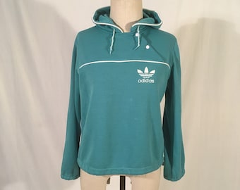 Vintage Adidas Track Top Zip Jacket Ivory White With Green Vintage Adidas Track Top Zip Jacket Ivory White With Green