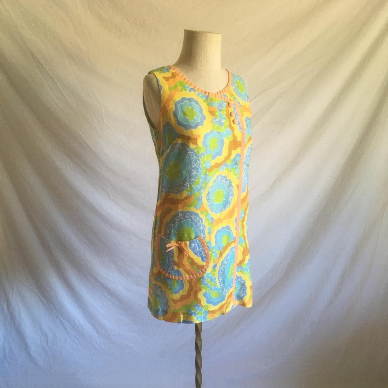 60s Mod Mini Dress - Etsy