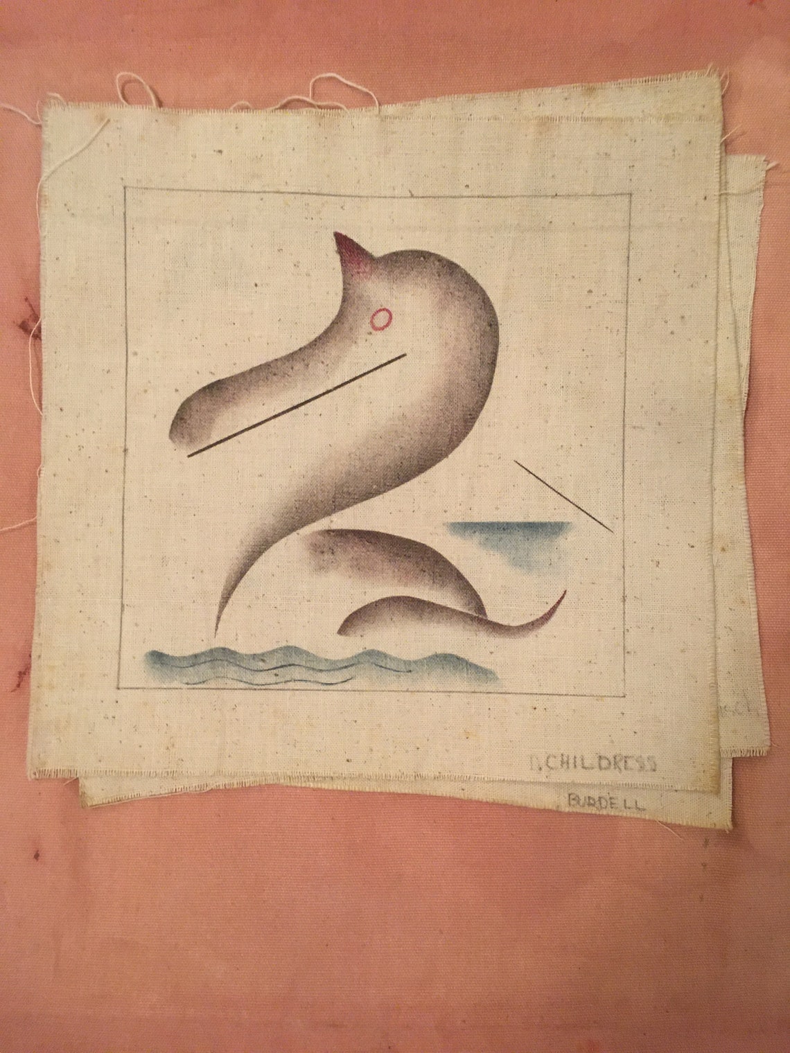Vintage 20s Art Deco Student Stencil Pictures on Linen Set of - Etsy
