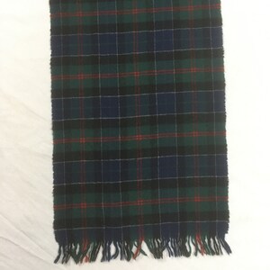 Vintage Pendleton Pure Virgin Wool Scarf Authentic Macphedren Tartan Plaid Blue Green Red ...