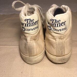Vintage 70s Converse the Winner 3 Stripes Canvas Hi Top Sneakers Made ...
