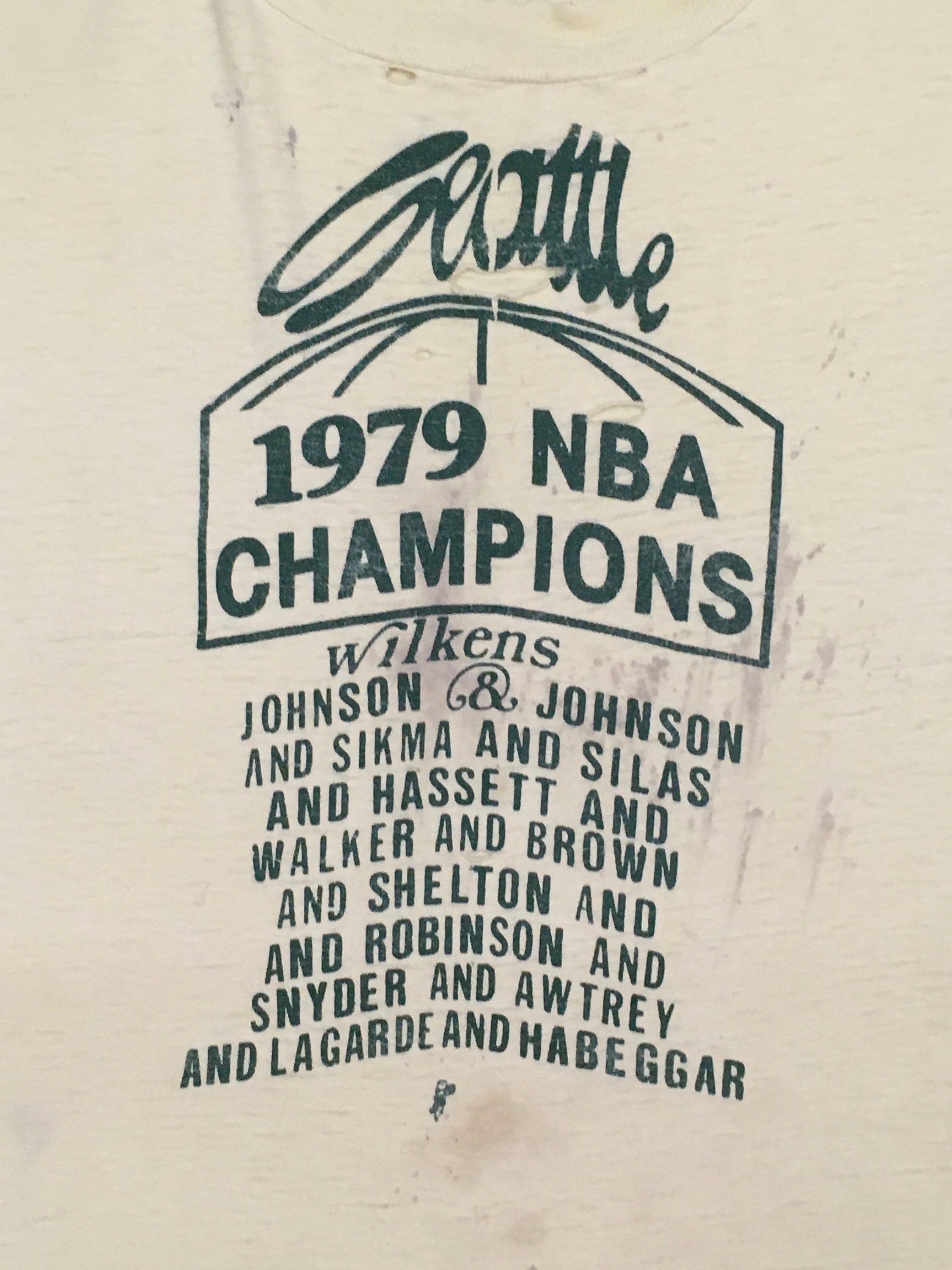Vintage 70s 1979 Seattle NBA Champions Super Sonics Hanes - Etsy