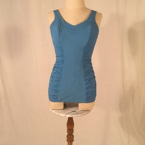 Vintage 50s Kerry Brooke Sea Stars Sears Roebuck Blue Bathing Suit ...