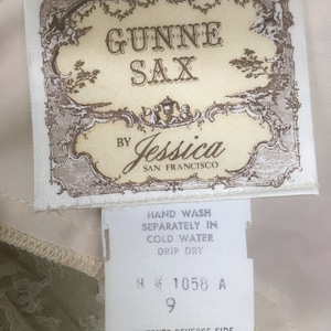 Vintage 70s Gunne Sax by Jessica Dress Maxi Voile V Neck Long Sleeve ...