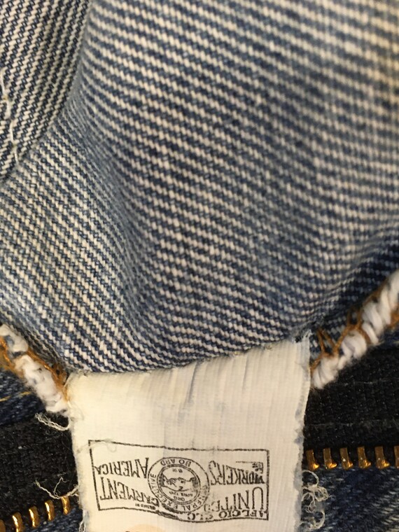 vintage 70s Lee Riders leather patch Lee rivets blue … - Gem