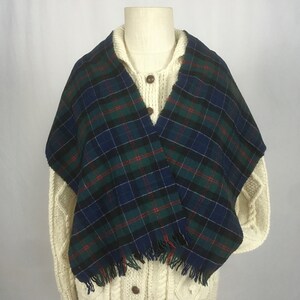 Vintage Pendleton Pure Virgin Wool Scarf Authentic Macphedren Tartan Plaid Blue Green Red ...