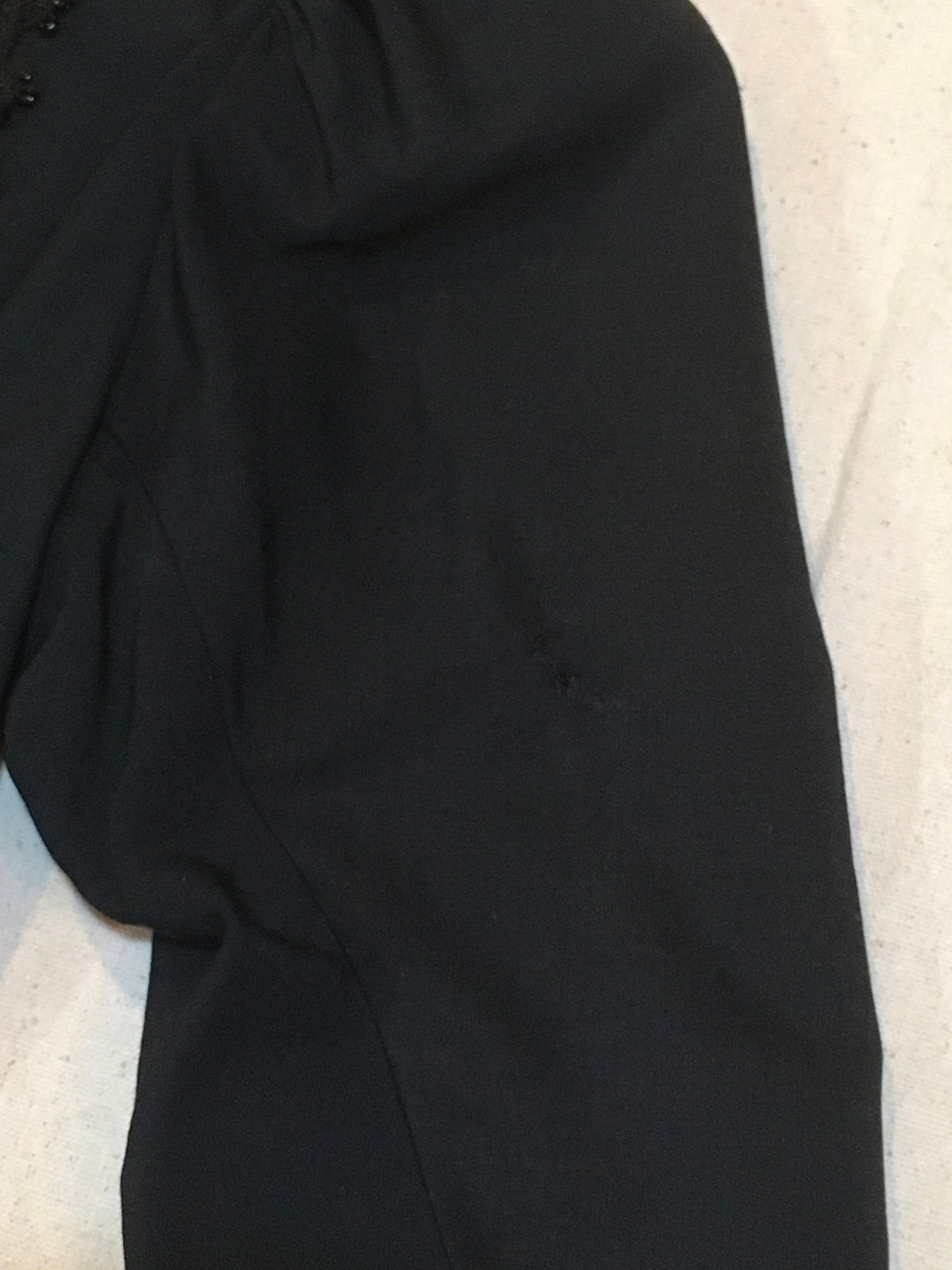 Vintage Antique 19th Century Victorian Black Beaded Embroidery | Etsy