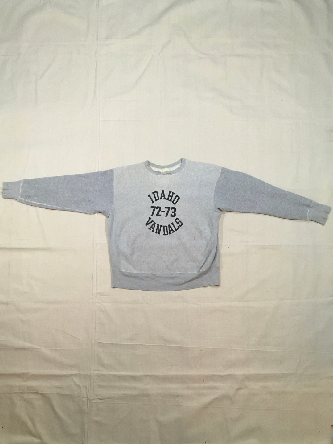 Vintage 70s Champion One Color Tag Reverse Weave Warmup Grey Sweatshirt ...