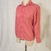 Vintage Handmade Red White Checkered Plaid Red Iridescent Pealr Snap up ...