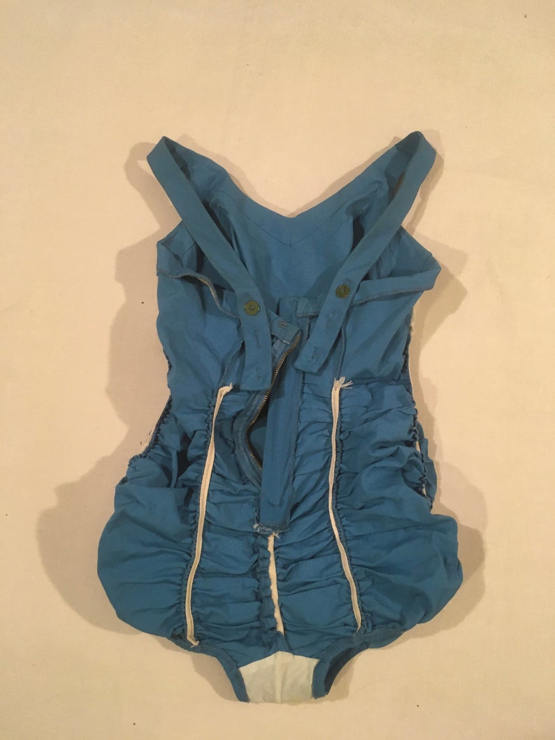 Vintage 50s Kerry Brooke Sea Stars Sears Roebuck Blue Bathing Suit ...