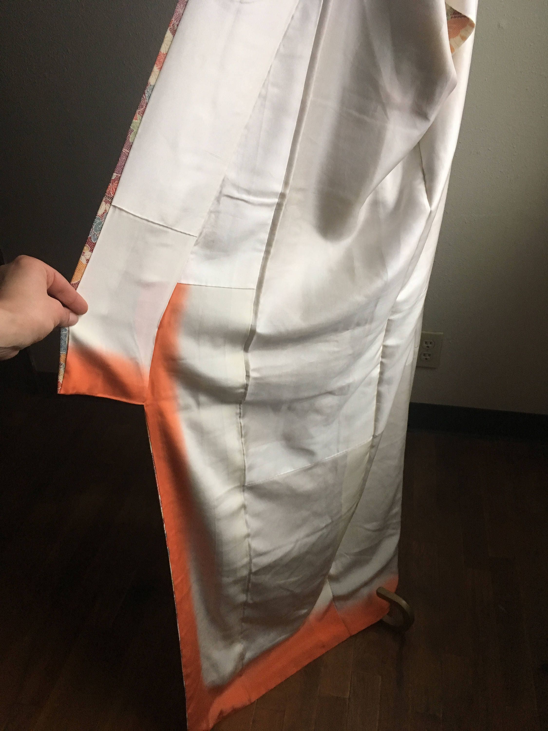 Vintage Traditional Japanese Kimono Robe Silk Butterfly Flower | Etsy