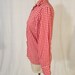 Vintage Handmade Red White Checkered Plaid Red Iridescent Pealr Snap up ...