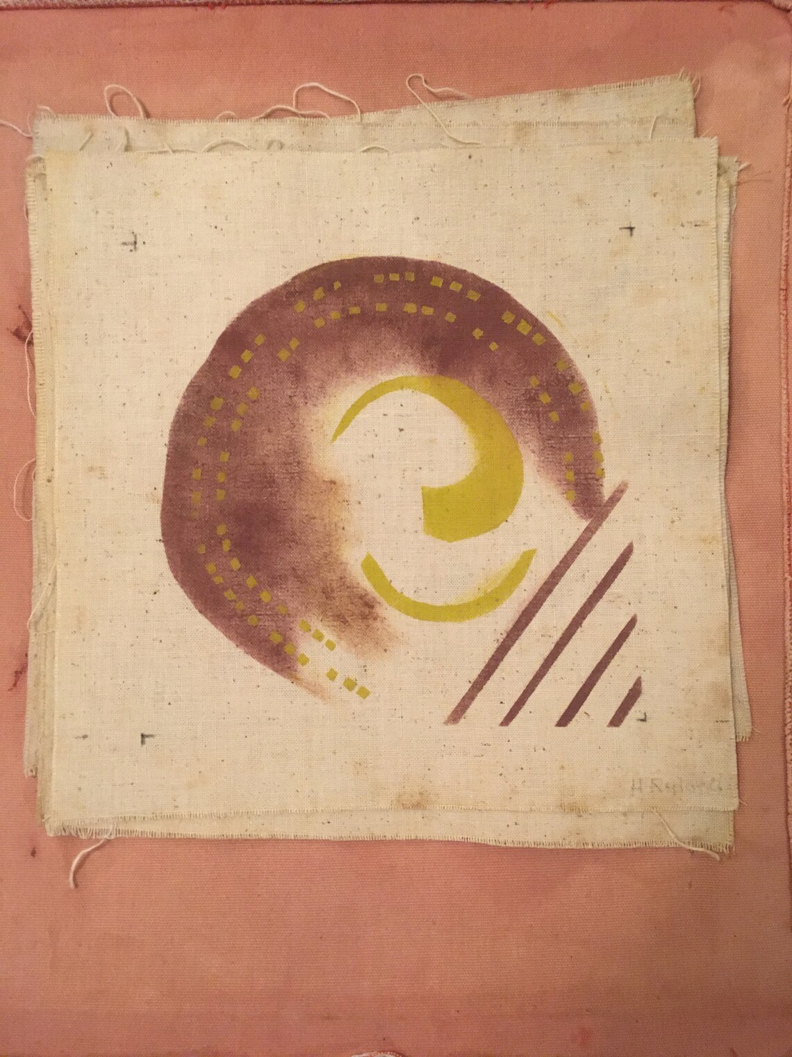 Vintage 20s Art Deco Student Stencil Pictures on Linen Set of - Etsy