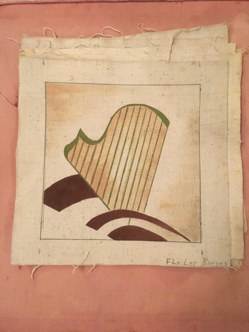 Vintage 20s Art Deco Student Stencil Pictures on Linen Set of - Etsy