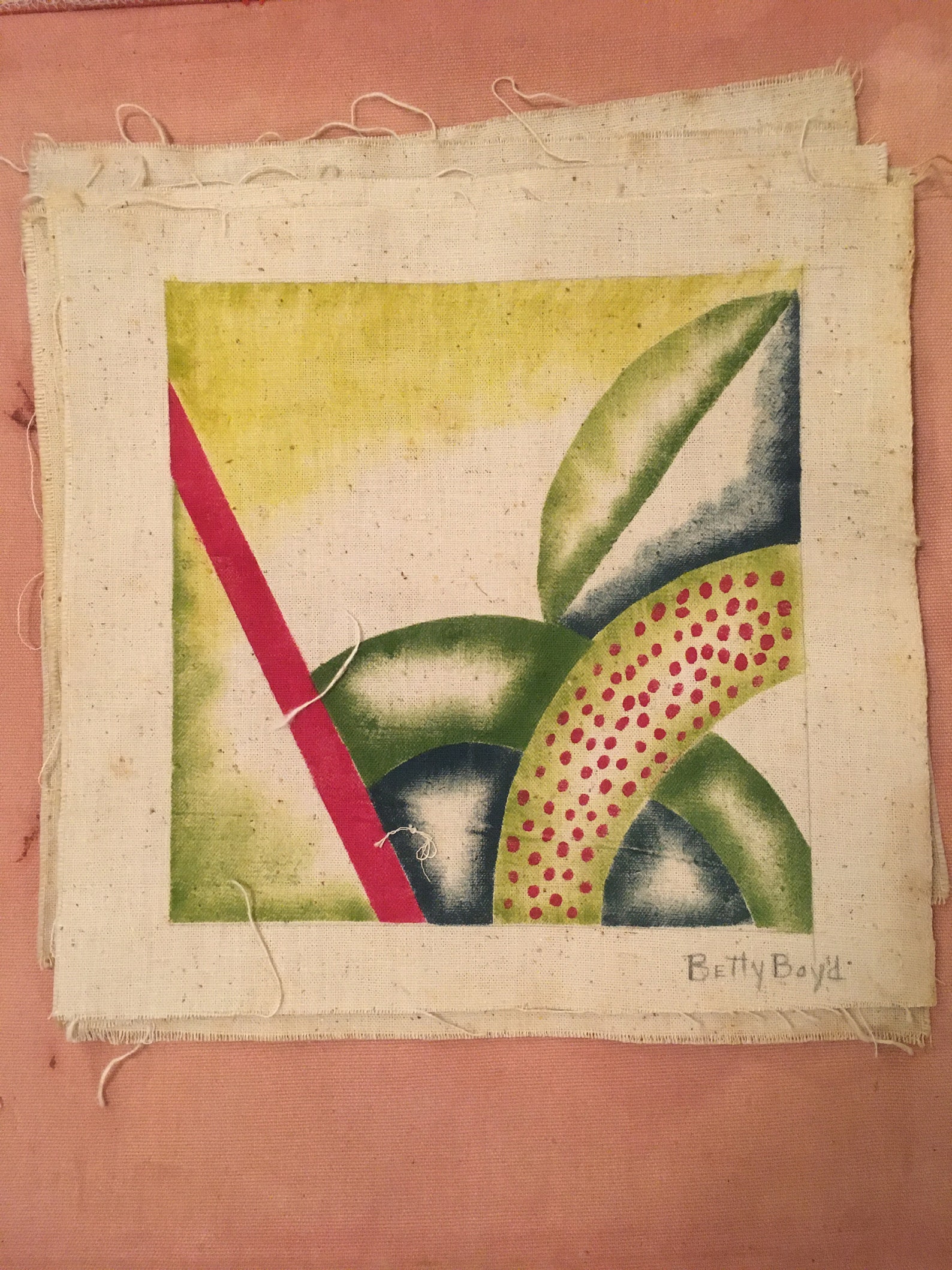 Vintage 20s Art Deco Student Stencil Pictures on Linen Set of - Etsy