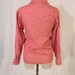 Vintage Handmade Red White Checkered Plaid Red Iridescent Pealr Snap up ...
