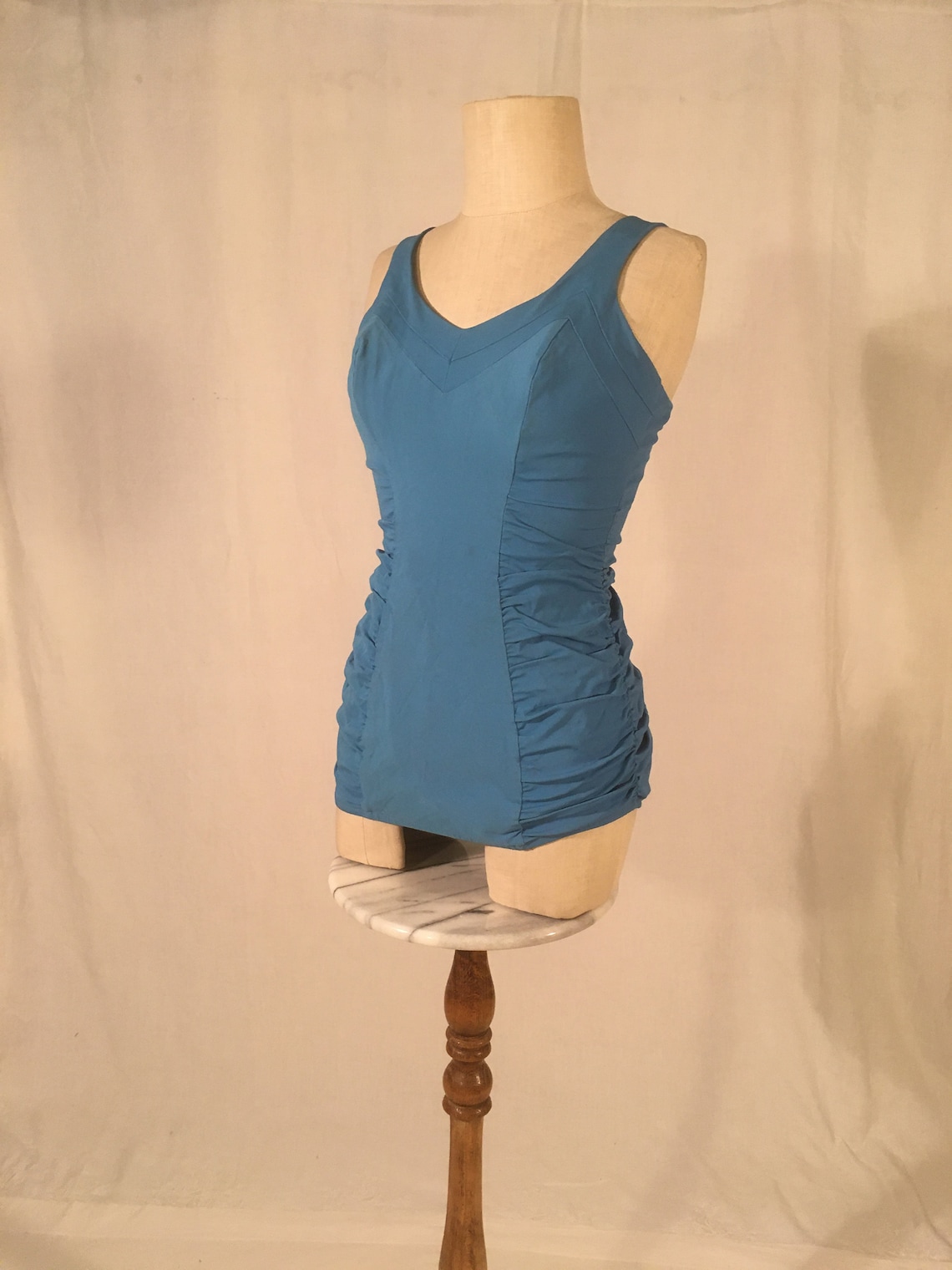 Vintage 50s Kerry Brooke Sea Stars Sears Roebuck Blue Bathing Suit ...