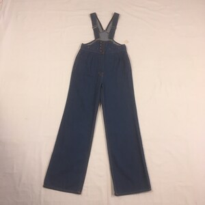 Vintage 70s Kmart NOS Blue Jean Bib Overalls Orange Stitch W30 ...
