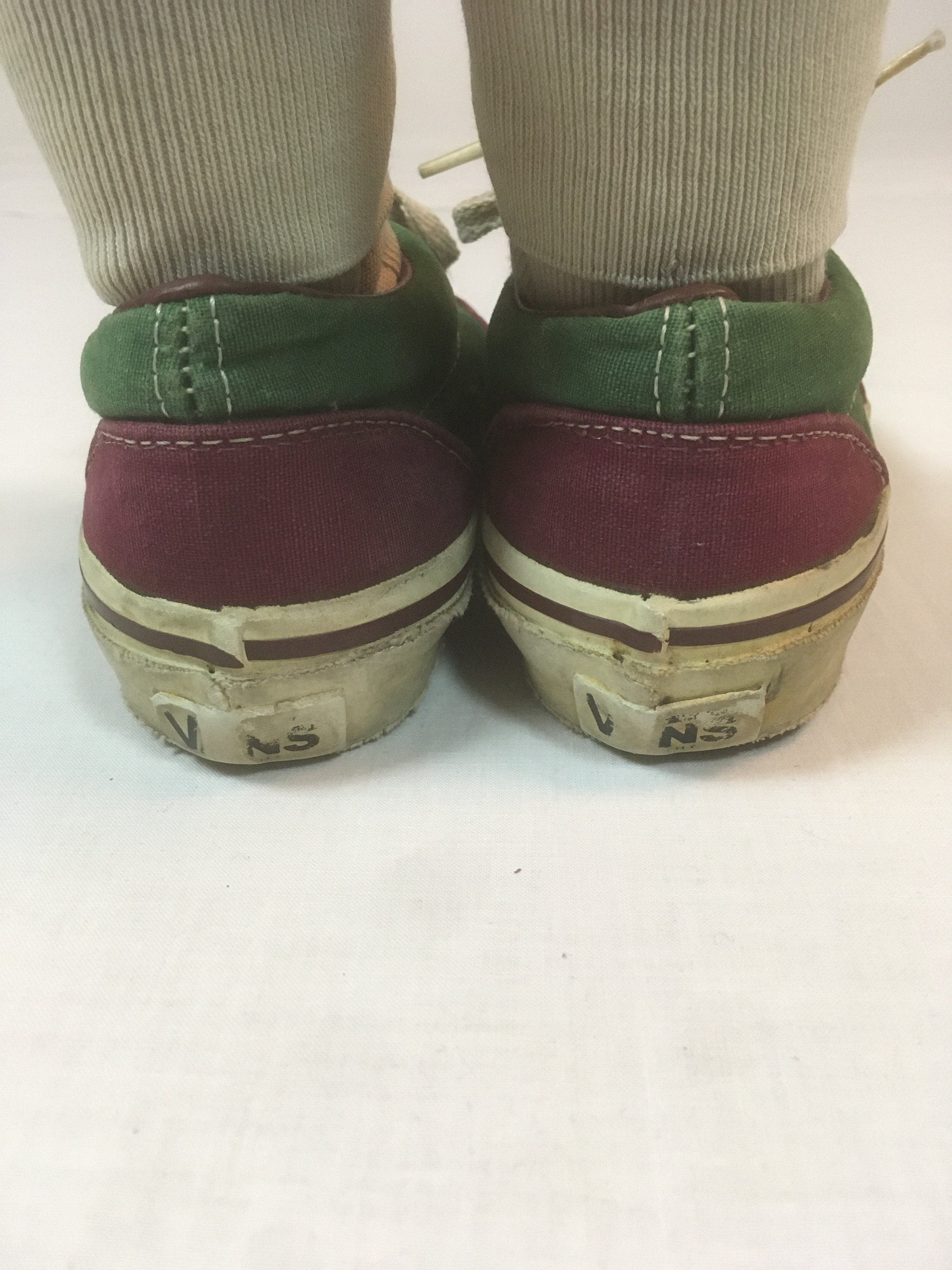 Vintage 80s Vans Skate Sneakers Made in USA Canvas Two Tone Vintage 80s Vans Skate Sneakers Made in USA Canvas Two Tone