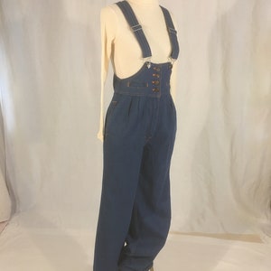 Vintage 70s Kmart NOS Blue Jean Bib Overalls Orange Stitch W30 ...