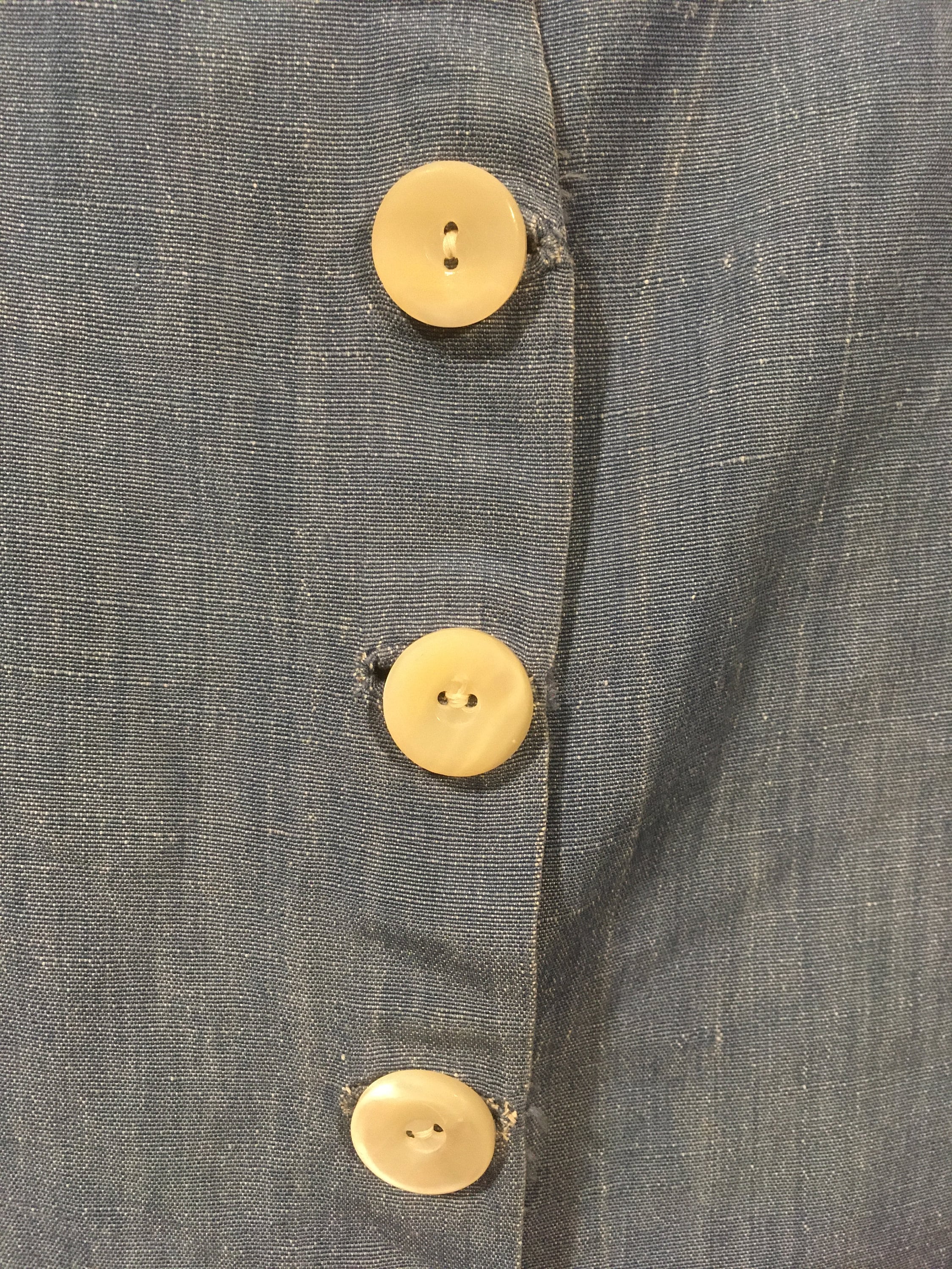 Vintage Antique 20s Blue Chambray Selvedge Handmade Womens Jacket Puff ...