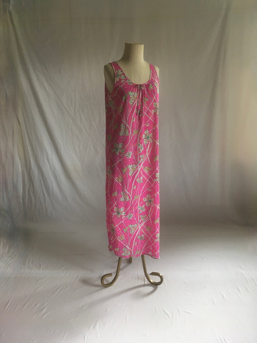 Vintage 60s Lingerie Slip Nighgown Dress Stones Wear World of Fashion ...