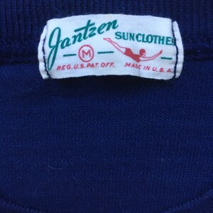 Vintage 40s Jantzen Sun Clothes Wide Striped Knit Cotton Surf Tee Shirt ...