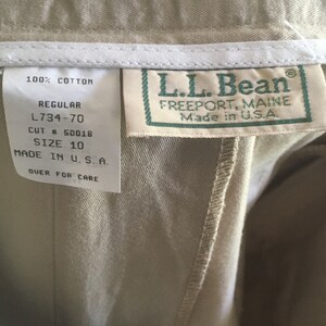 Vintage 80s Ll Bean Khaki Gaucho Pants Knife Pleat High Waist 27 Made in USA 1980s Side Button ...