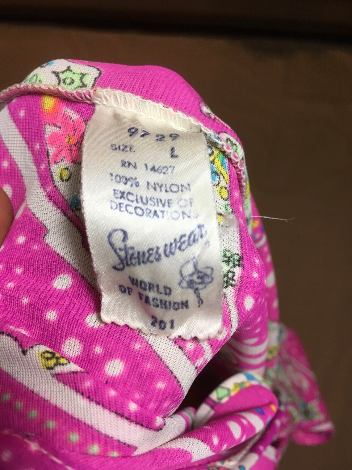 Vintage 60s Stones Wear World of Fashion Pink Floral Nylon - Etsy