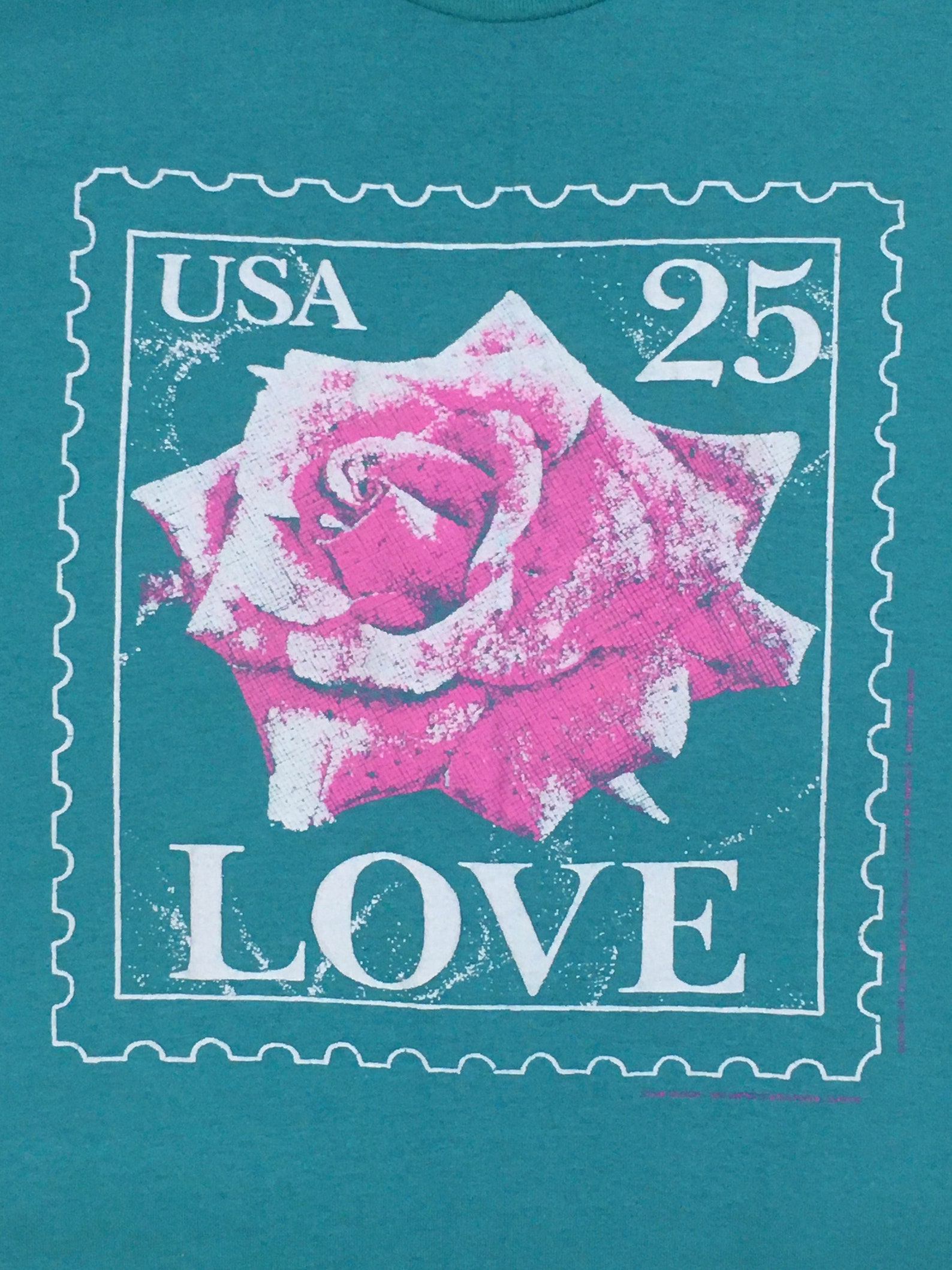 Vintage 80s 1988 25 Cents Rose Love Forever Usa Postal Stamp - Etsy